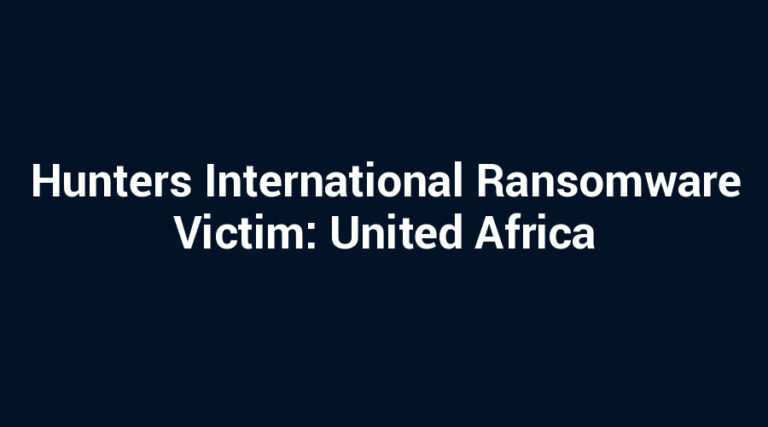 Hunters International Ransomware Victim: United Africa Group Ltd[.]