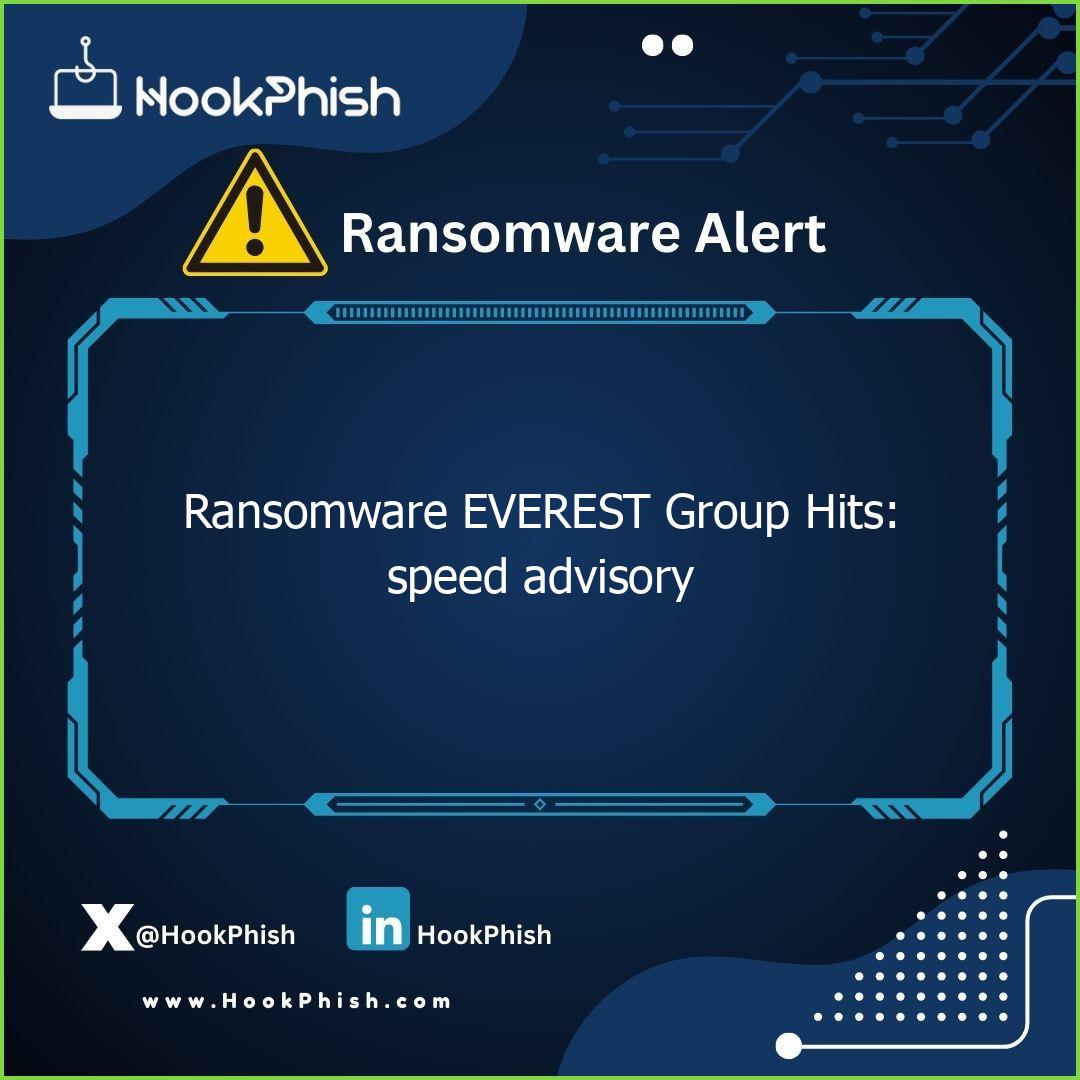 Ransomware EVEREST Group Hits: speed advisory